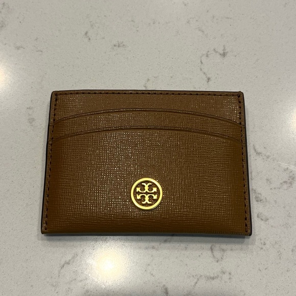 Tory Burch | Accessories | Tory Burch Brown Robinson Card Case | Poshmark
